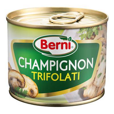 BERNI FUNGHI CHAMPIGNON TRIFOLATI GR.180 (case of 12 pieces) - Migro.CO