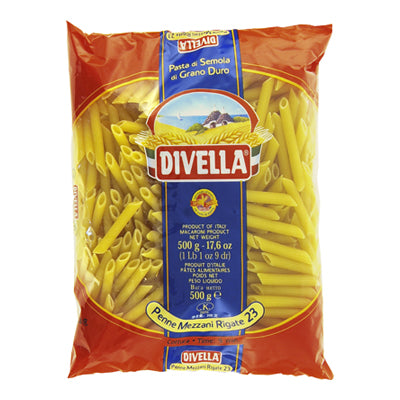 DIVELLA GR.500 PENNE MEZZANI RIGATI N°23 (case of 24 pieces) - Migro.CO